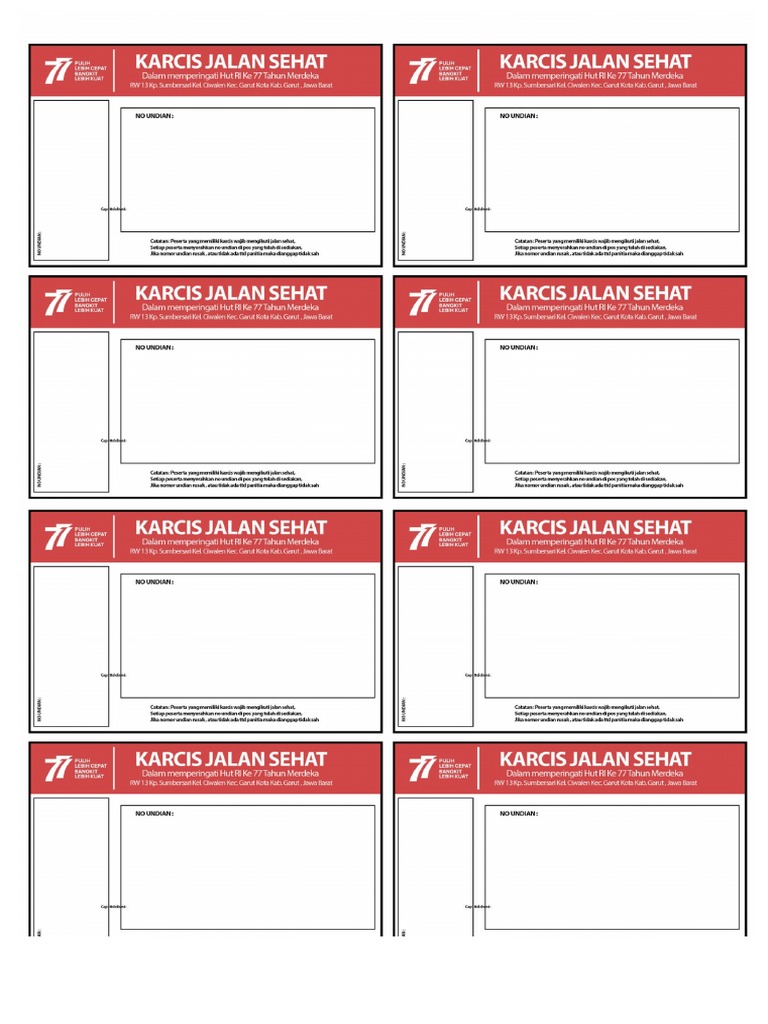 Karcis Jalan Sehat | PDF