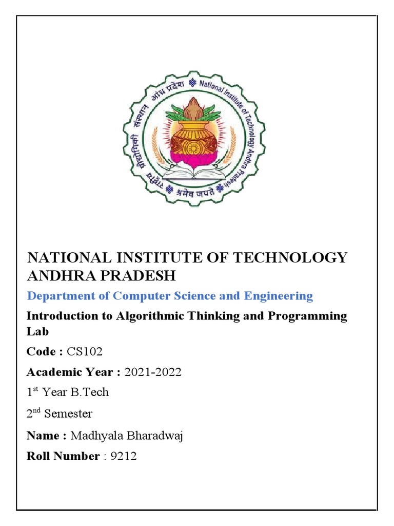 Bharadwaj | PDF | Computer Program | Programming