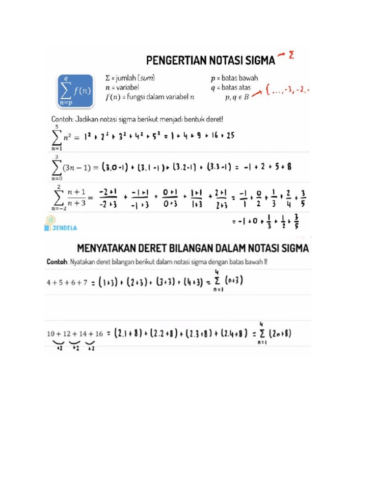 notasi sigma | PDF