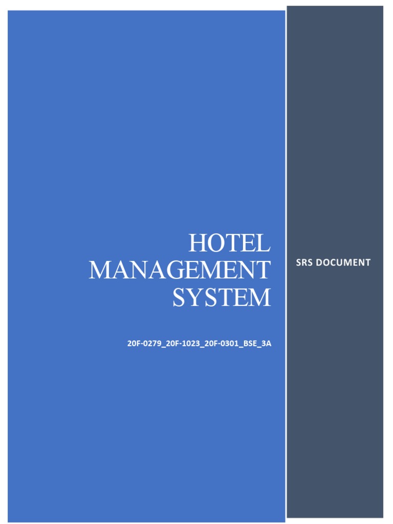SRS of Hotel Management System | PDF | Operating System | Databases