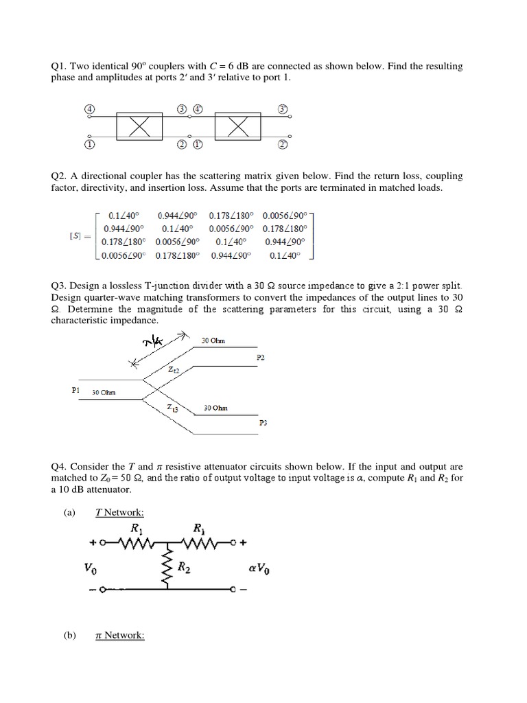 Assignment 2 | PDF | Transmission Line | Electrical Impedance