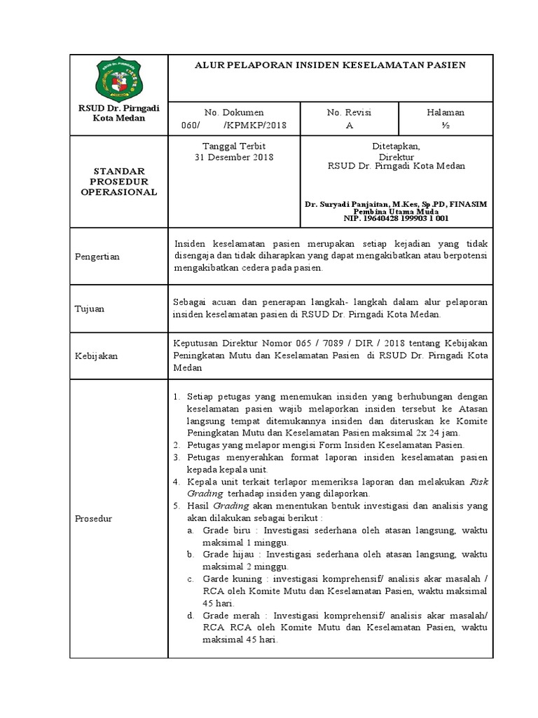 SPO Alur Pelaporan IKP | PDF