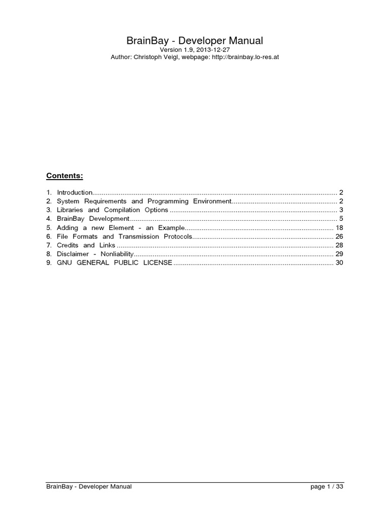 BrainBay Developer Manual | PDF | Library (Computing) | Integrated Development Environment