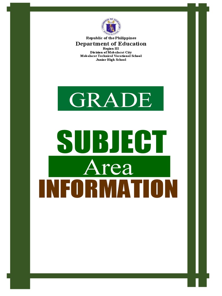 4Q Grade 7 Subject Area Information | PDF