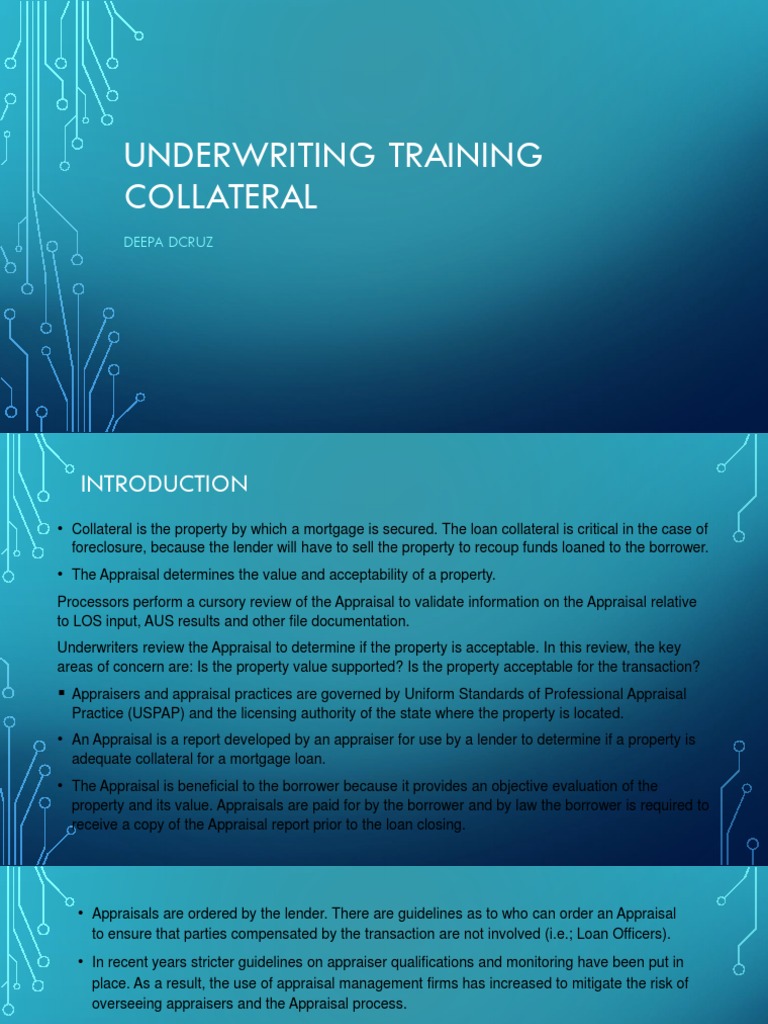 Underwriting Training - Collateral | PDF | Real Estate Appraisal | Condominium
