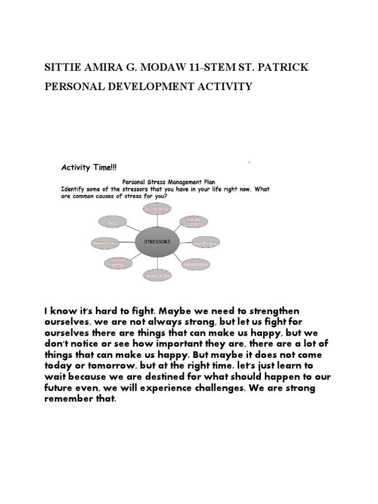 Personal Development Activity | PDF