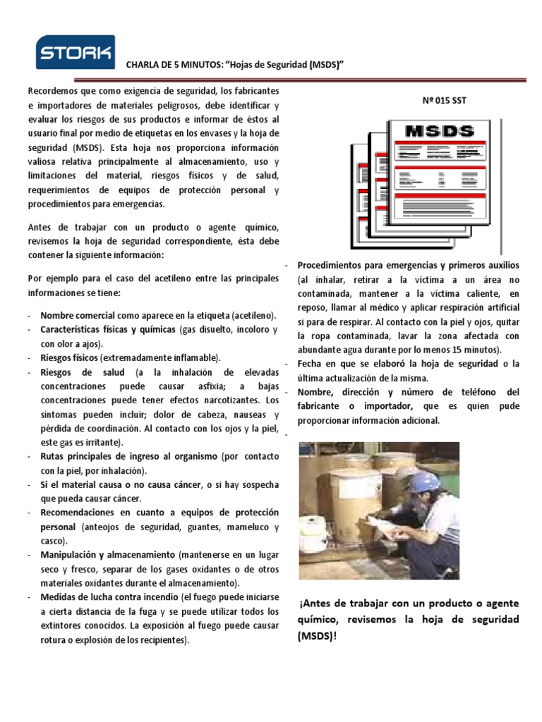 Hojas de Seguridad MSDS | PDF | Primeros auxilios | Química