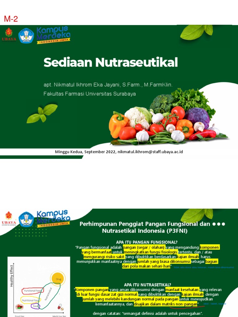 Macam Sediaan Nutraseutikal | PDF