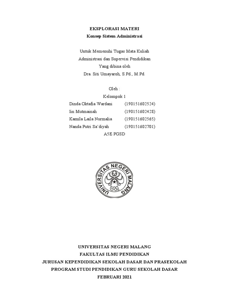 Konsep Sistem Administrasi | PDF