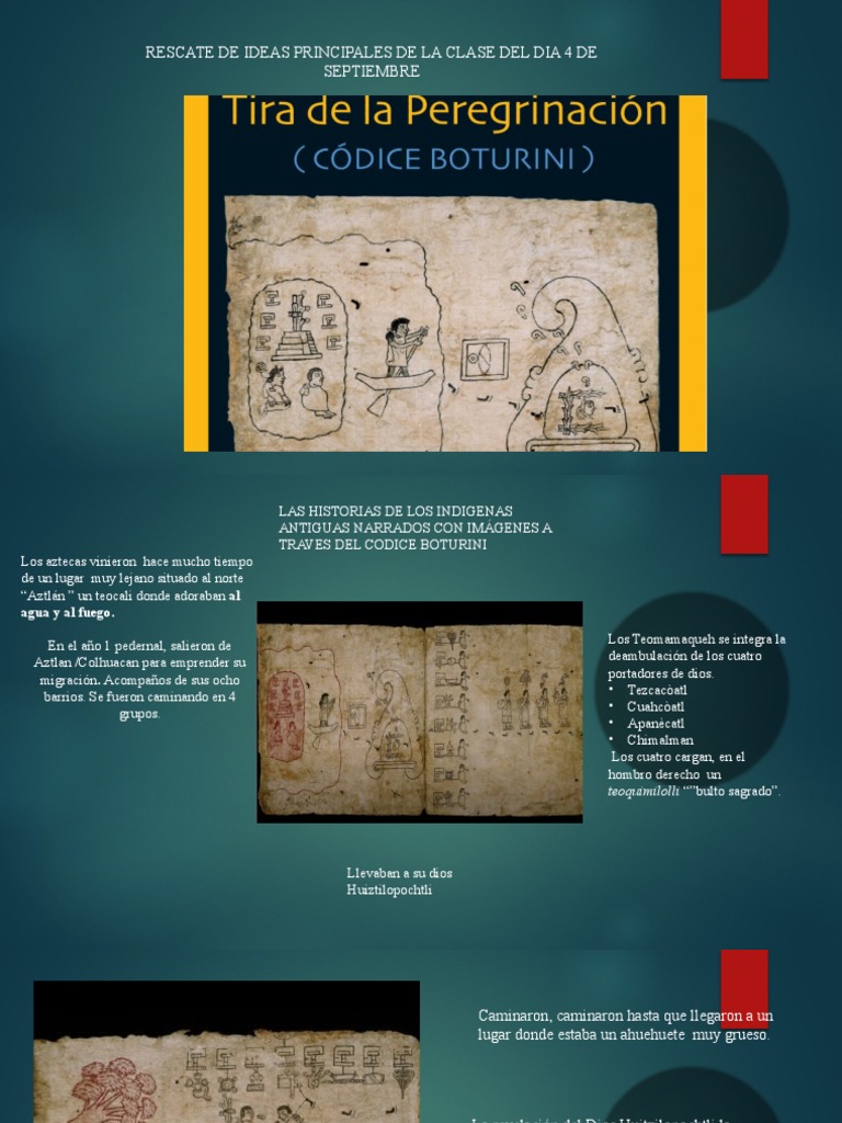 Relato Azteca en el Códice Boturini | PDF | azteca | Cultura de las ...
