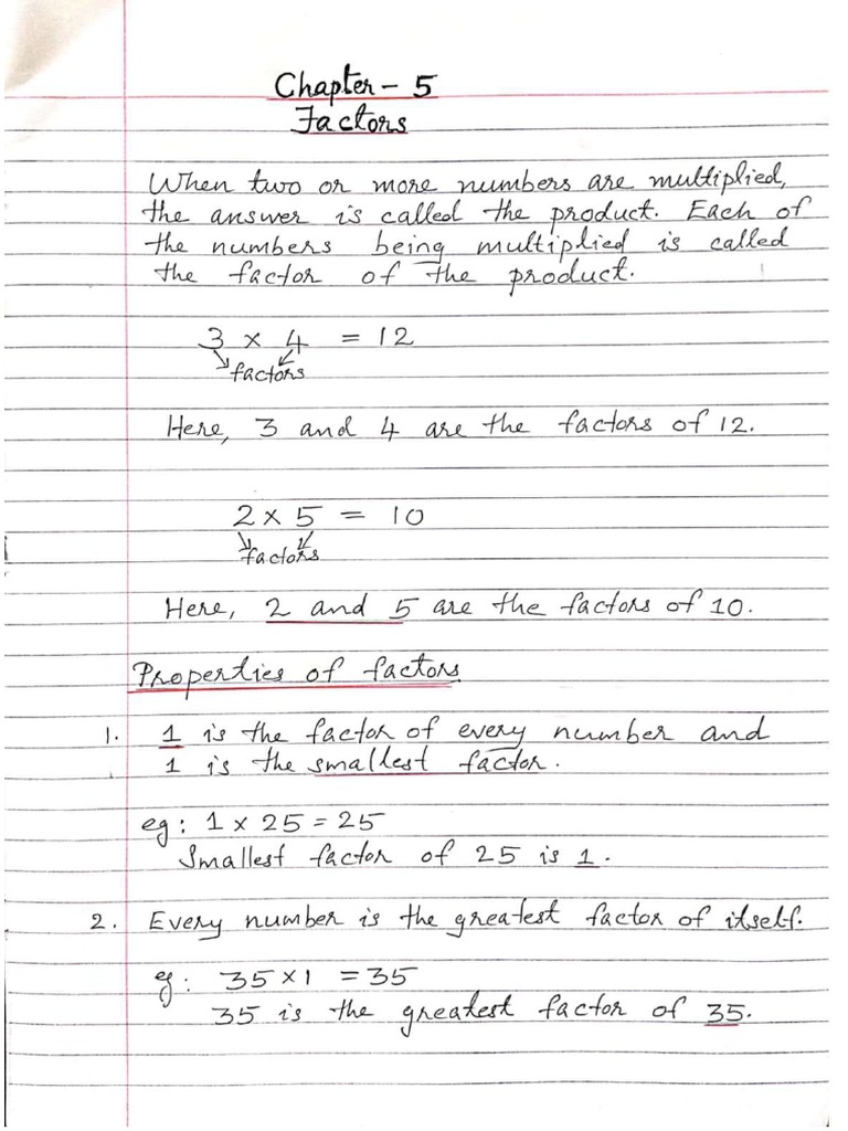 Factors Notes | PDF