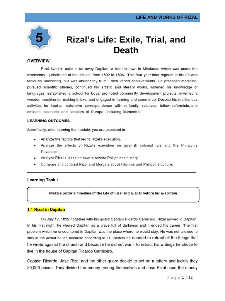MODULE 5 - Rizal PDF | PDF | Philippines