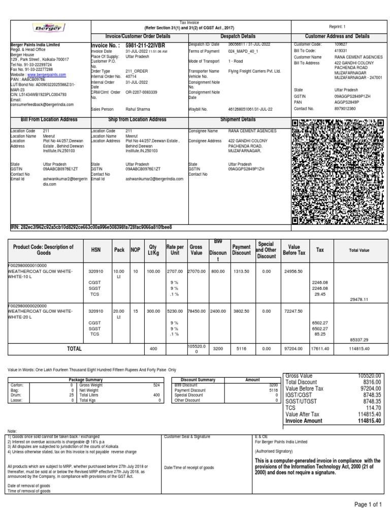 5981 rana | PDF | Invoice | Receipt