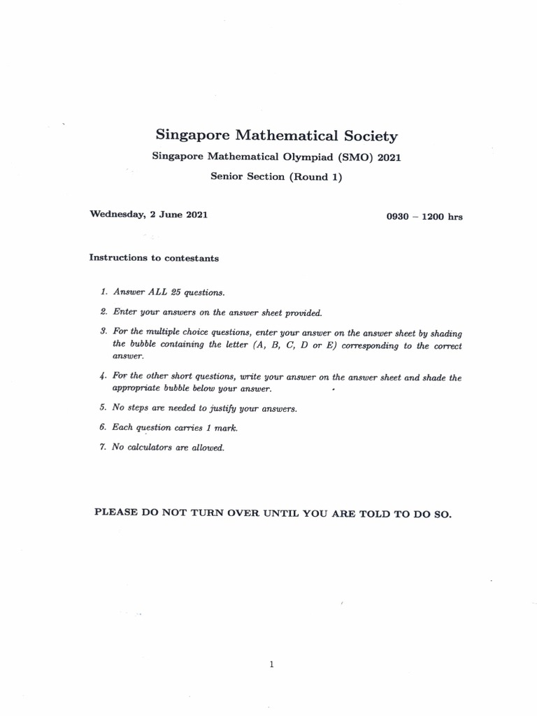 SMO Senior 2021 | PDF | Triangle | Number Theory