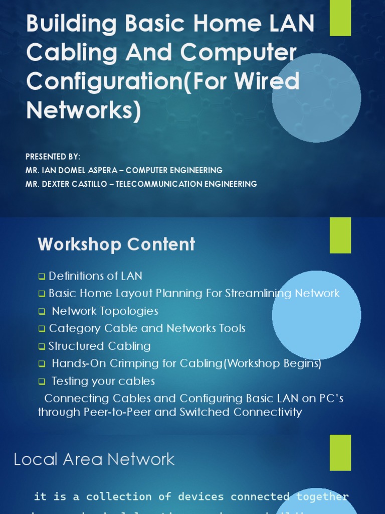 Building Basic LAN Cabling and Computer Configuration1 | PDF | Home ...