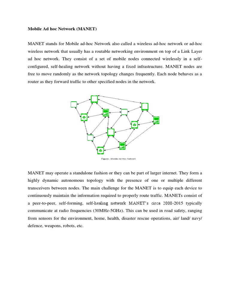 Mobile Ad Hoc Network Manet Pdf Wireless Ad Hoc Network Wireless Network