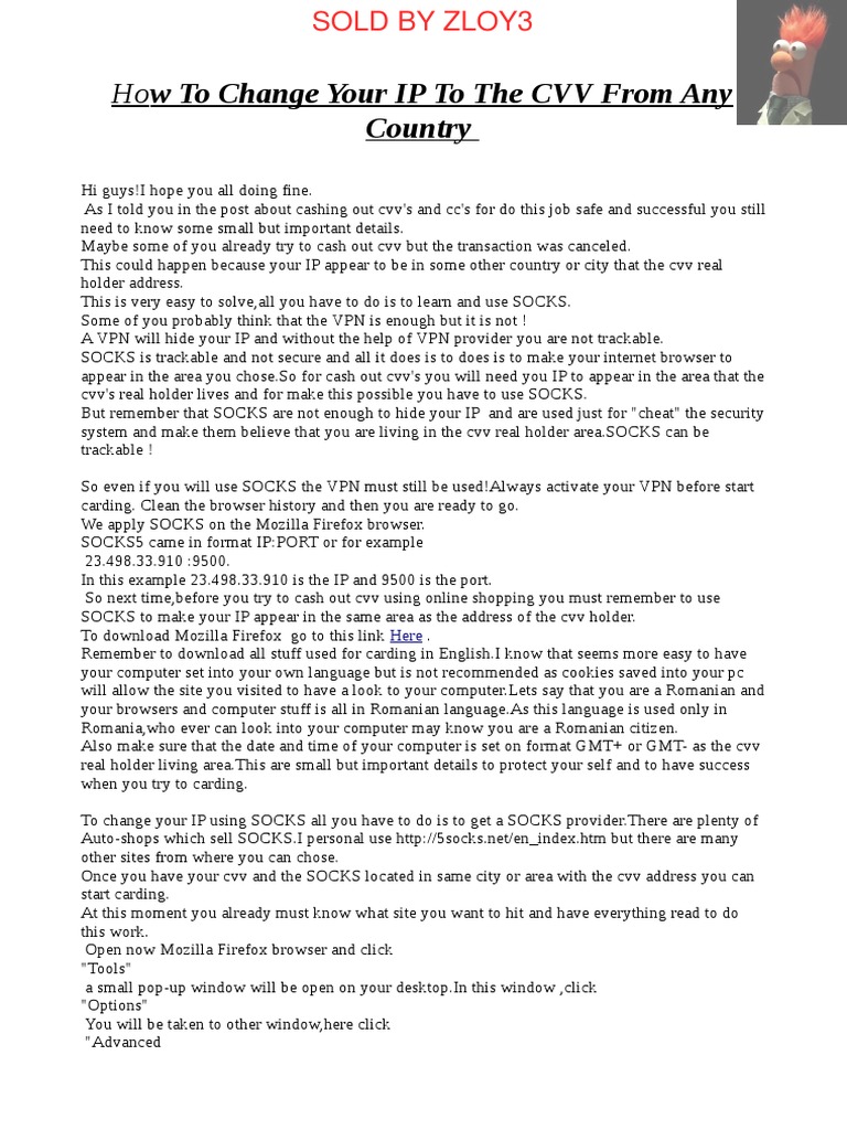 How To Change Your IP To The CVV From Any Country | PDF | Http Cookie ...