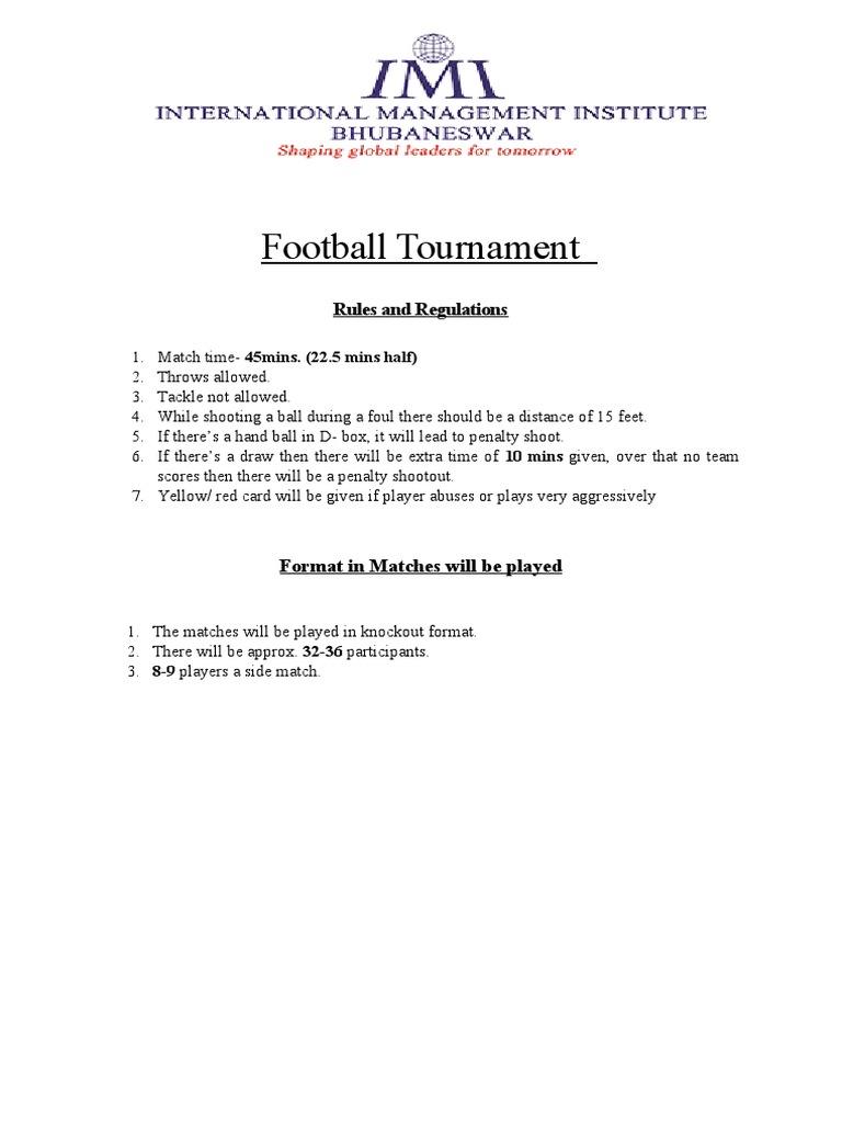 Football Rules & Regulation | PDF