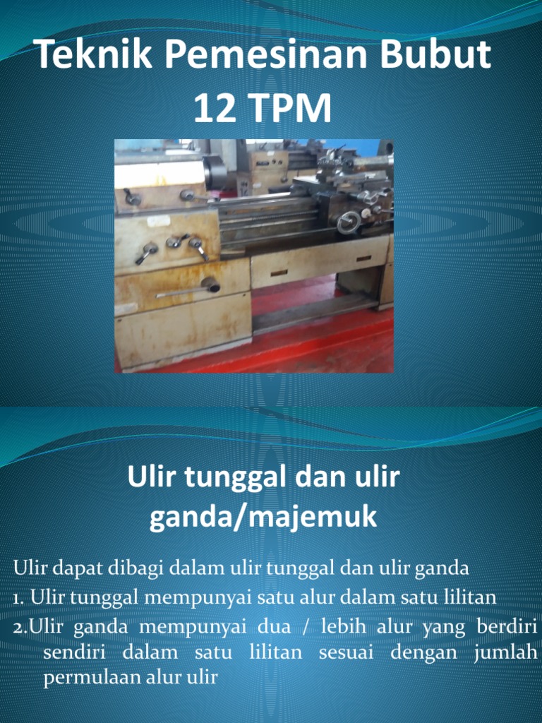 Teknik Pemesinan Bubut 12 | PDF | Griya & Taman