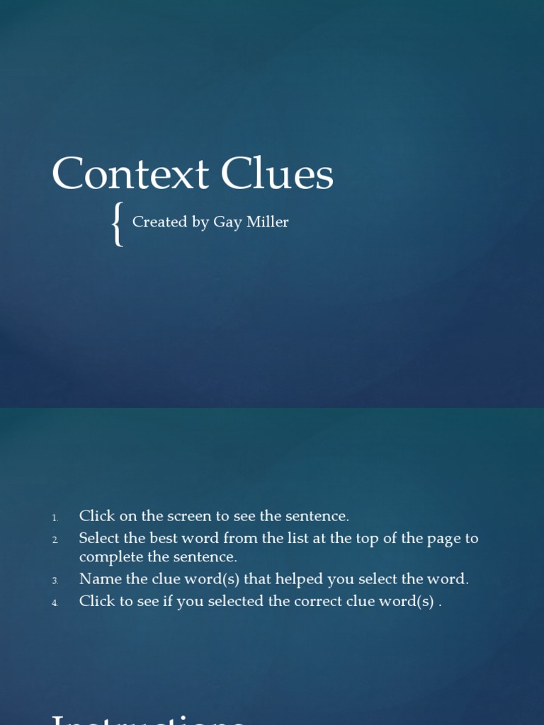 Context Clues | PDF