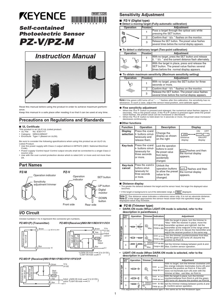 PZ-V/PZ-M: Instruction Manual | PDF | Power Supply | Bipolar Junction ...