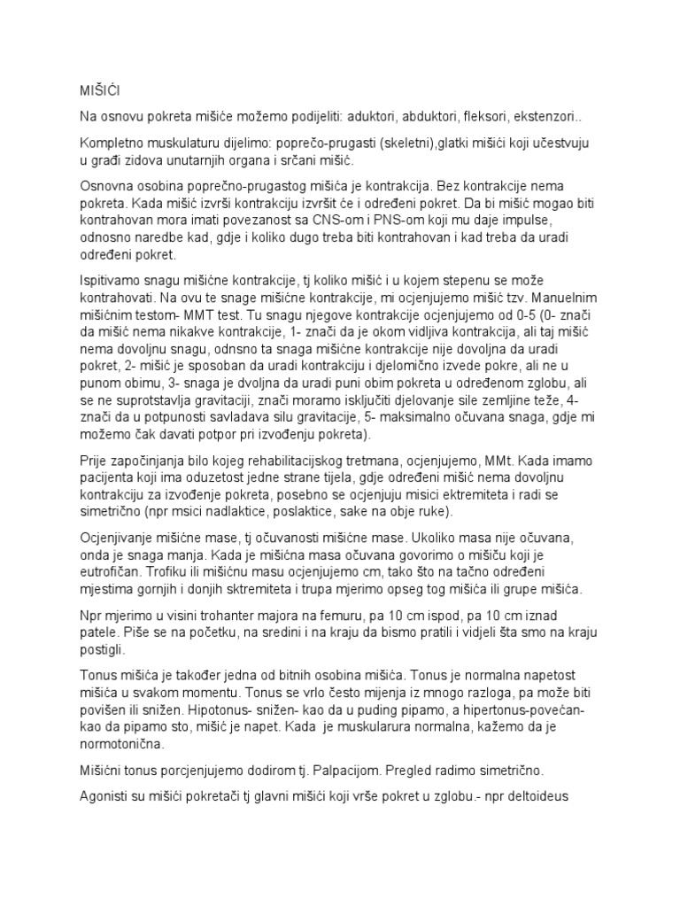 Kineziologija Druga Parcijala 1 | PDF