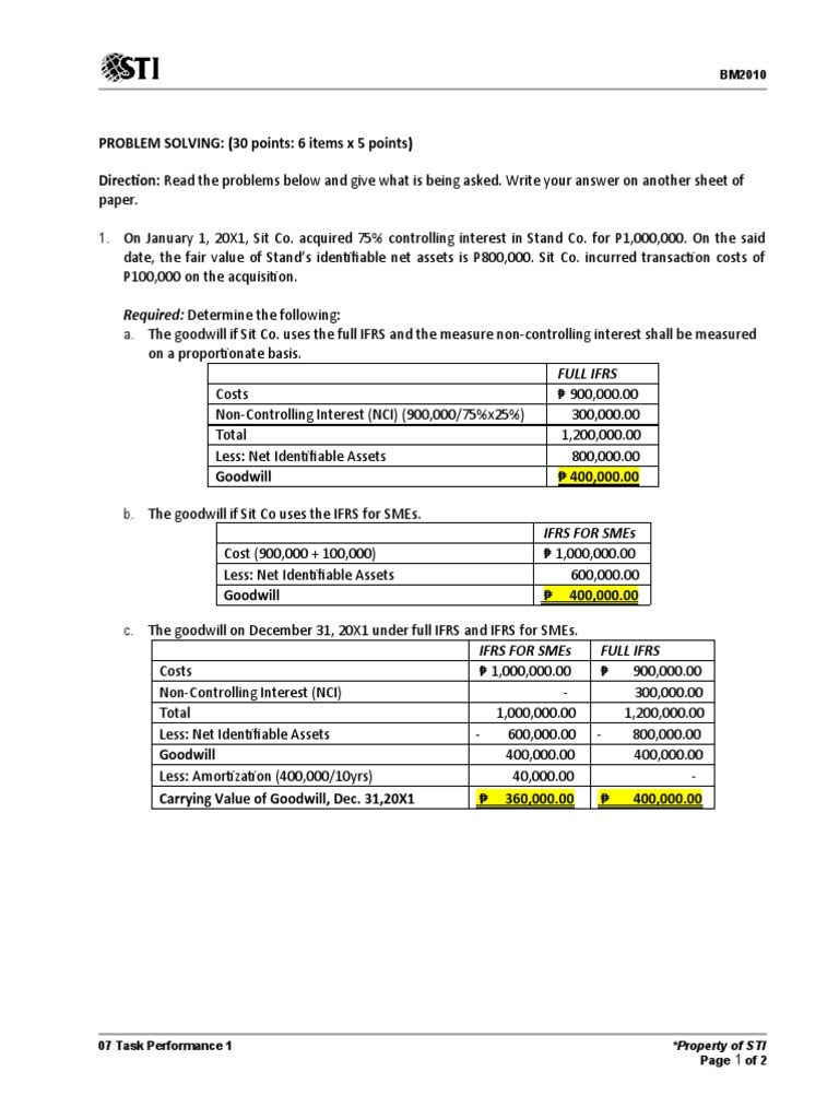 Abc 3.4 | PDF | Goodwill (Accounting) | Balance Sheet