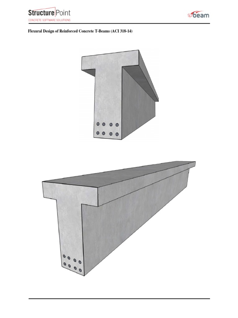 Flexural Design Reinforced Concrete T Beams ACI 318 14 | PDF | Beam ...