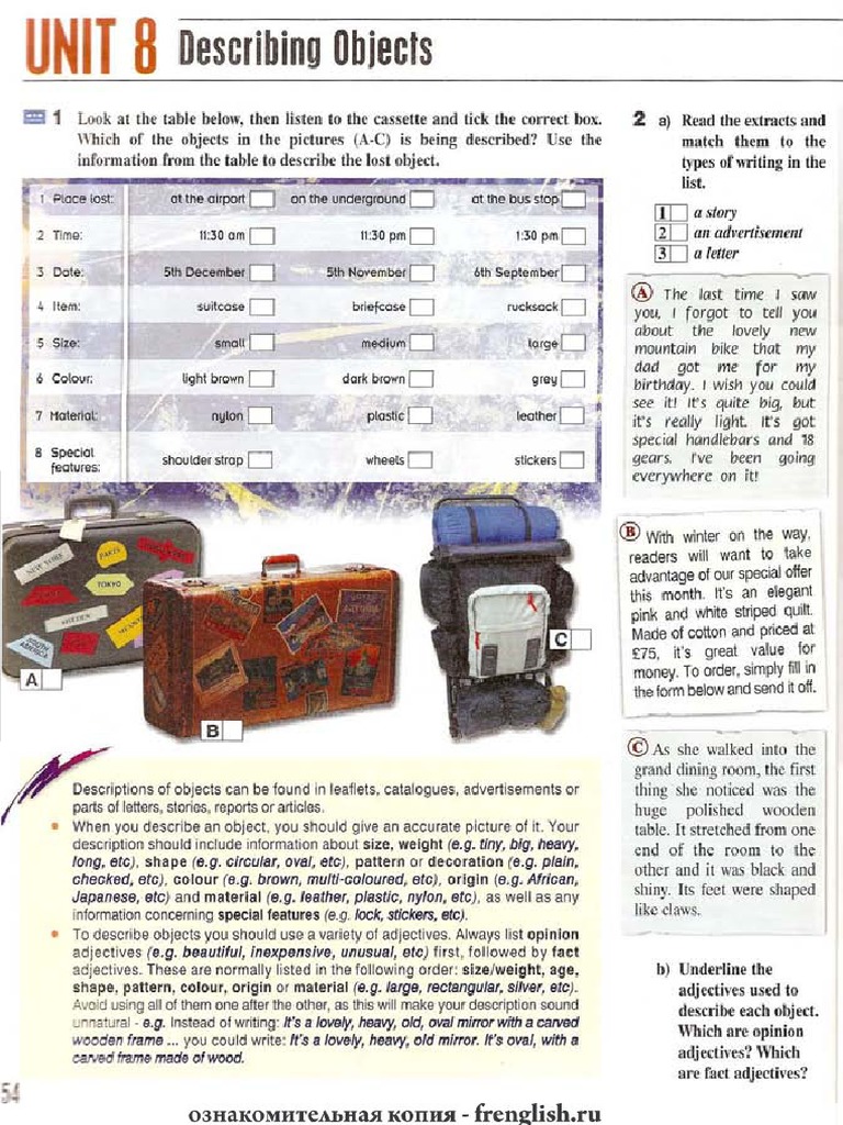 Describing Objects | PDF