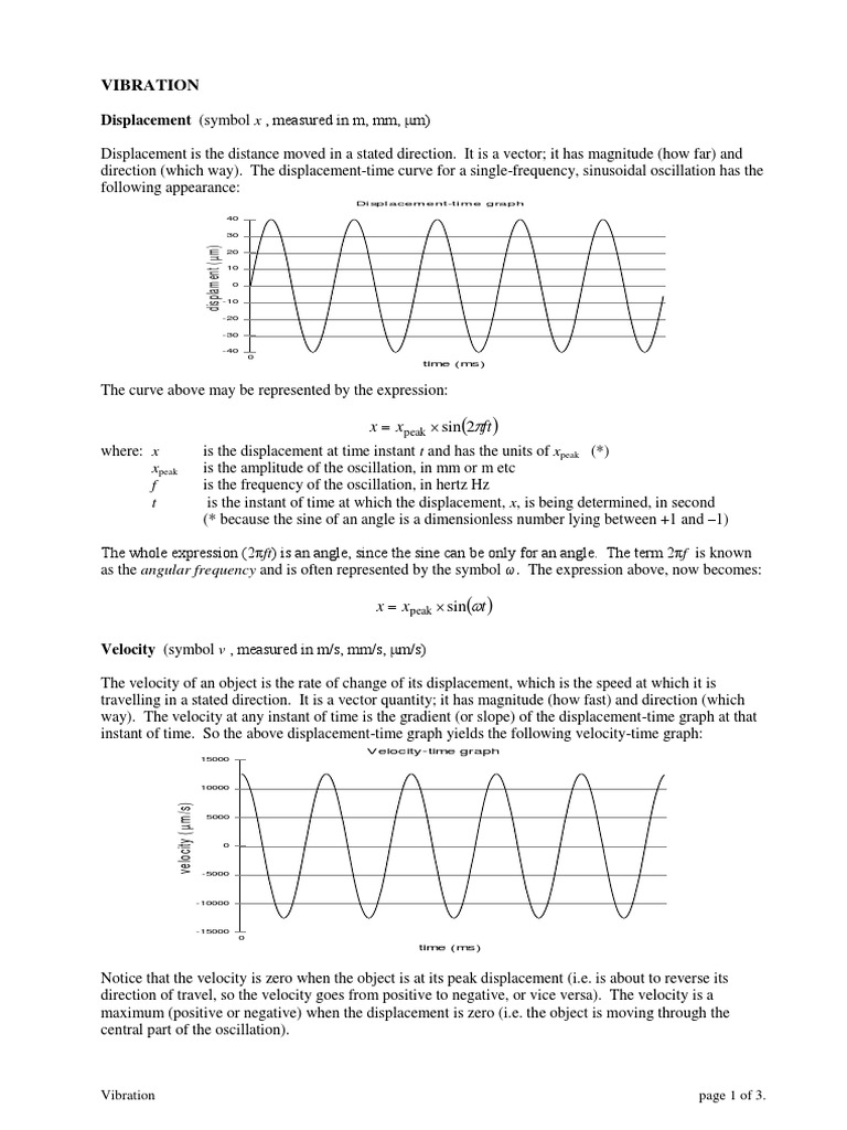 05c VIBRATION | PDF | Velocity | Oscillation