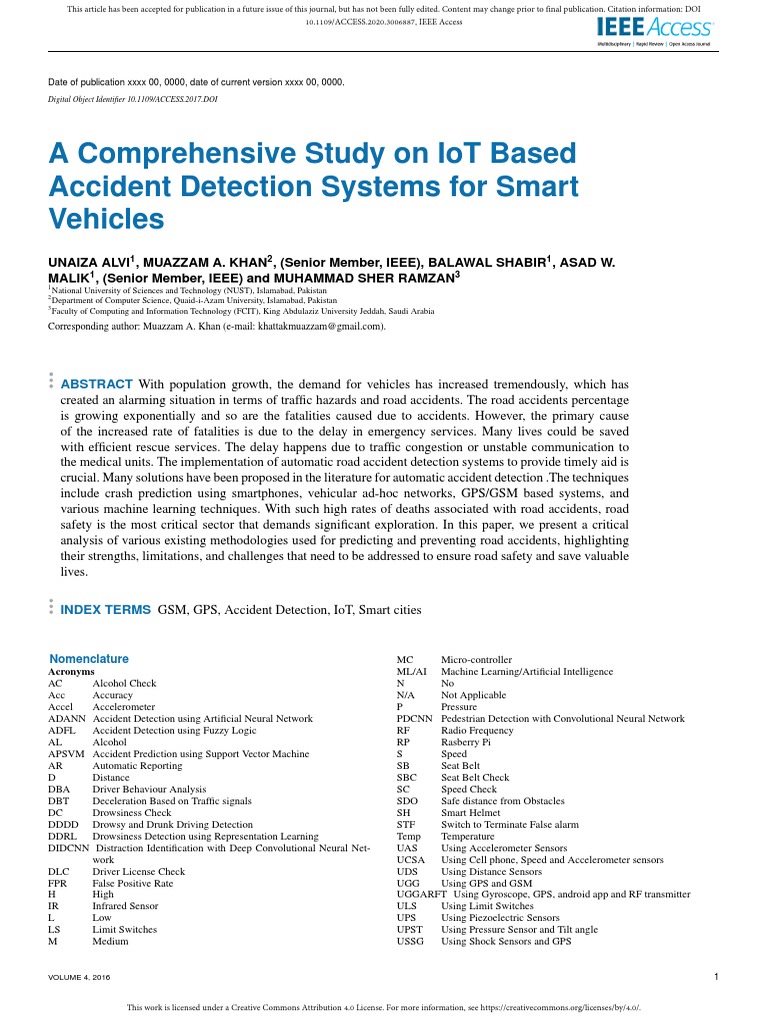 A Comprehensive Study On IoT Based Accident Detect | Download Free PDF | Internet Of Things ...