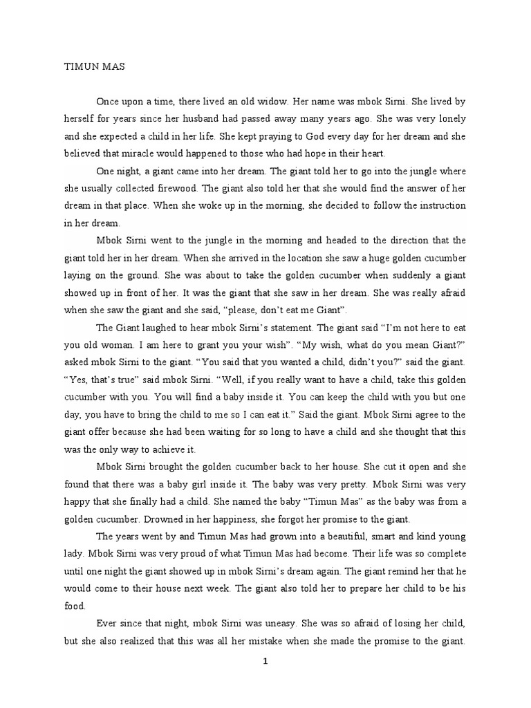 TIMUN MAS (English) | PDF