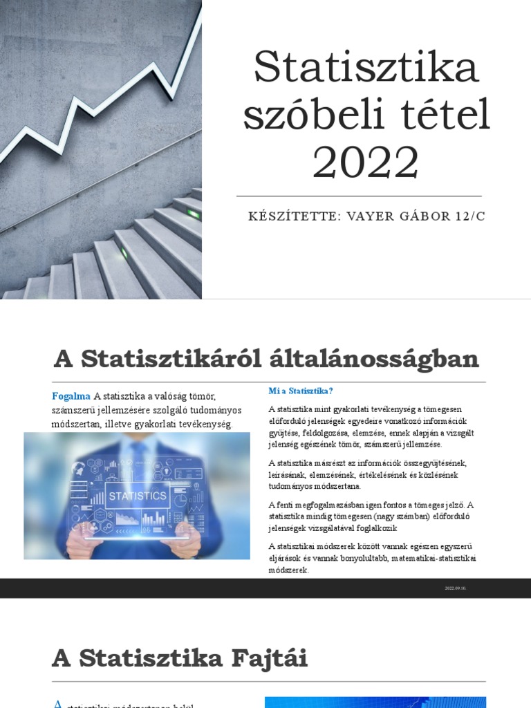 Statisztika Szóbeli Tétel | PDF