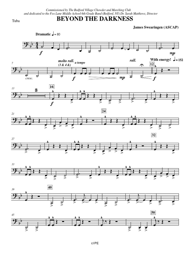 Beyond The Darkness - Tuba | PDF