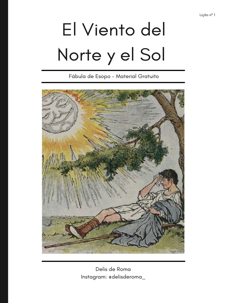 El Viento Norte y el Sol: Fábula de Esopo | PDF | Estudios de idiomas ...