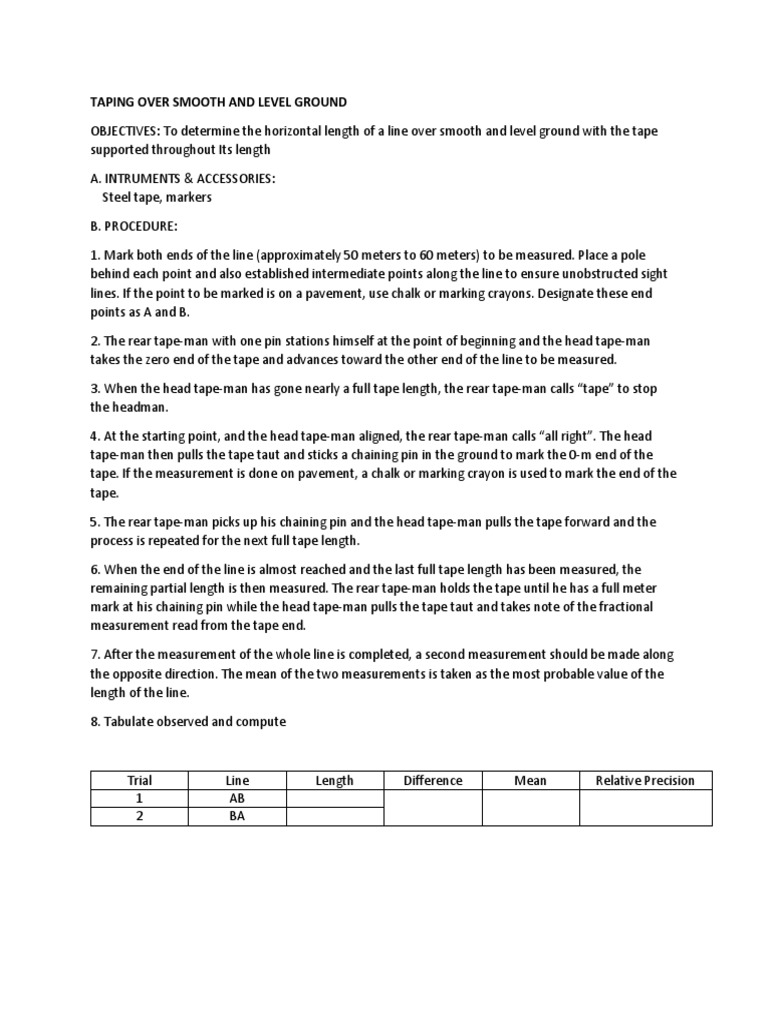 Taping Over Smooth and Level Ground | PDF | Science | Mathematics