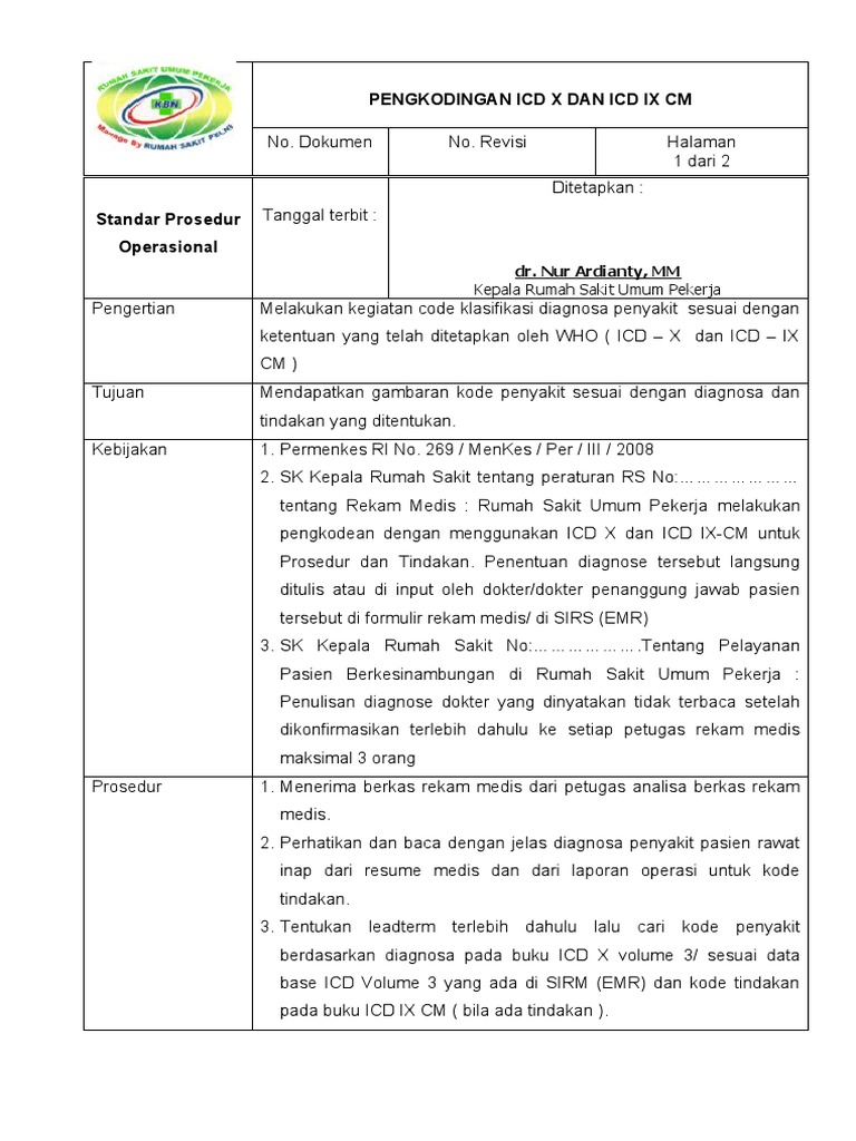 Pengkodingan Icd X Dan Icd Ix CM | PDF