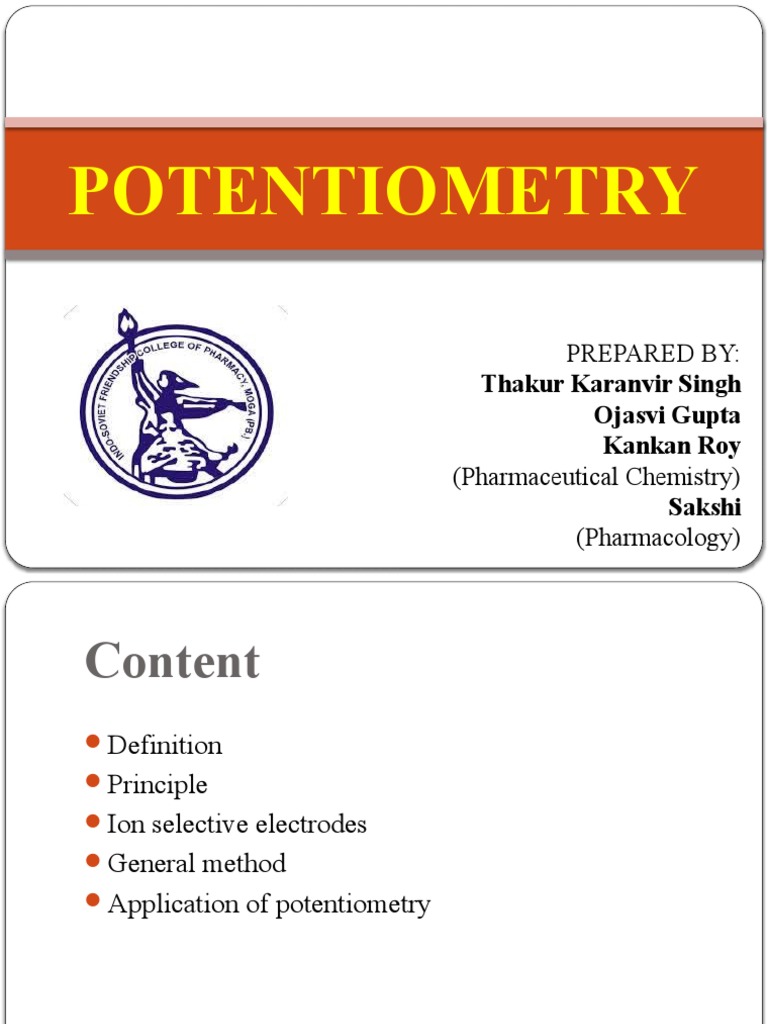 Potentiometry Final | PDF | Ph | Titration