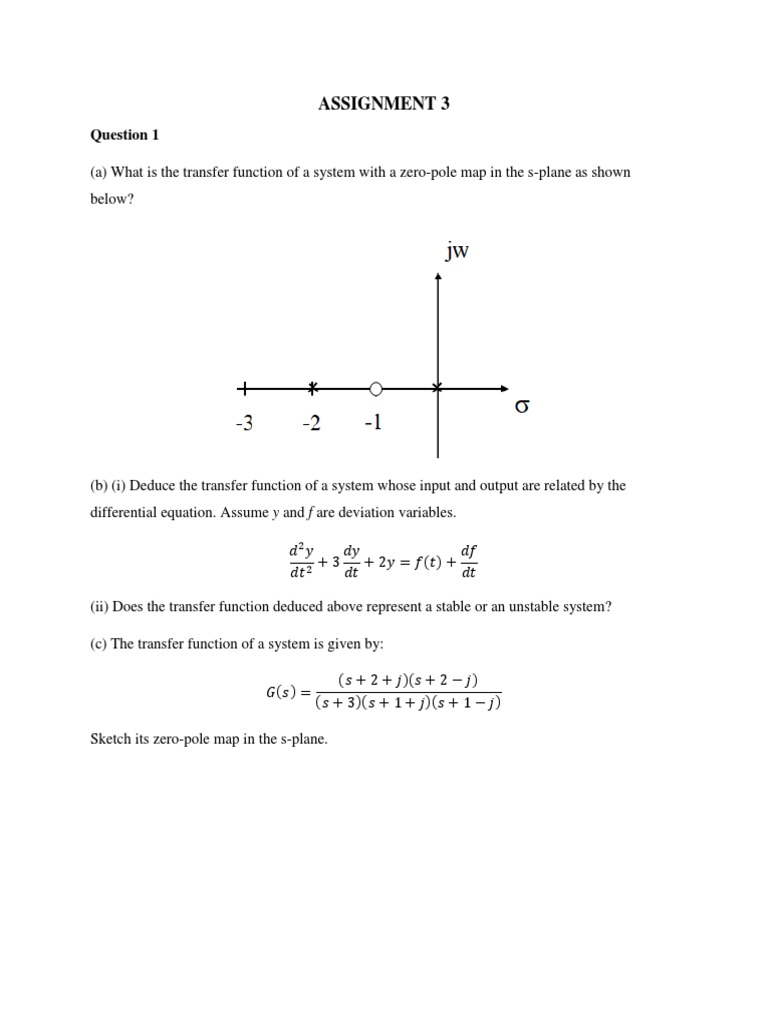 Assignment 3 | PDF | Function (Mathematics) | Laplace Transform