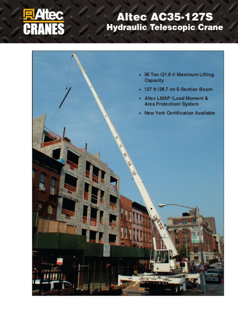AC35 127S Specifications | PDF | Crane (Machine) | Transport