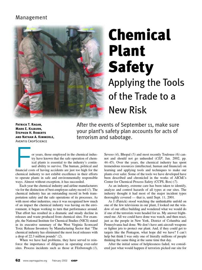 Chemical Plant Safety | PDF | Risk | Sabotage