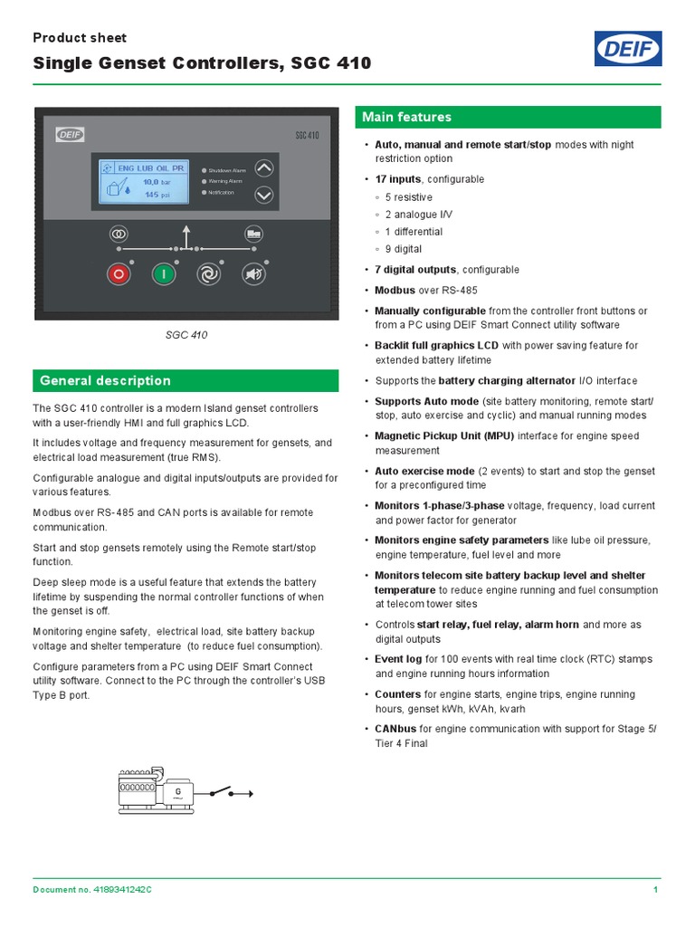 SGC 410 Product Sheet 4189341242 Uk | PDF | Computer Engineering ...