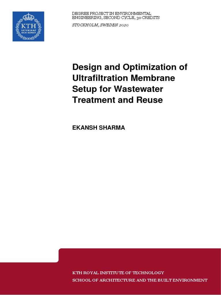 UF Process Design | PDF | Membrane | Reclaimed Water