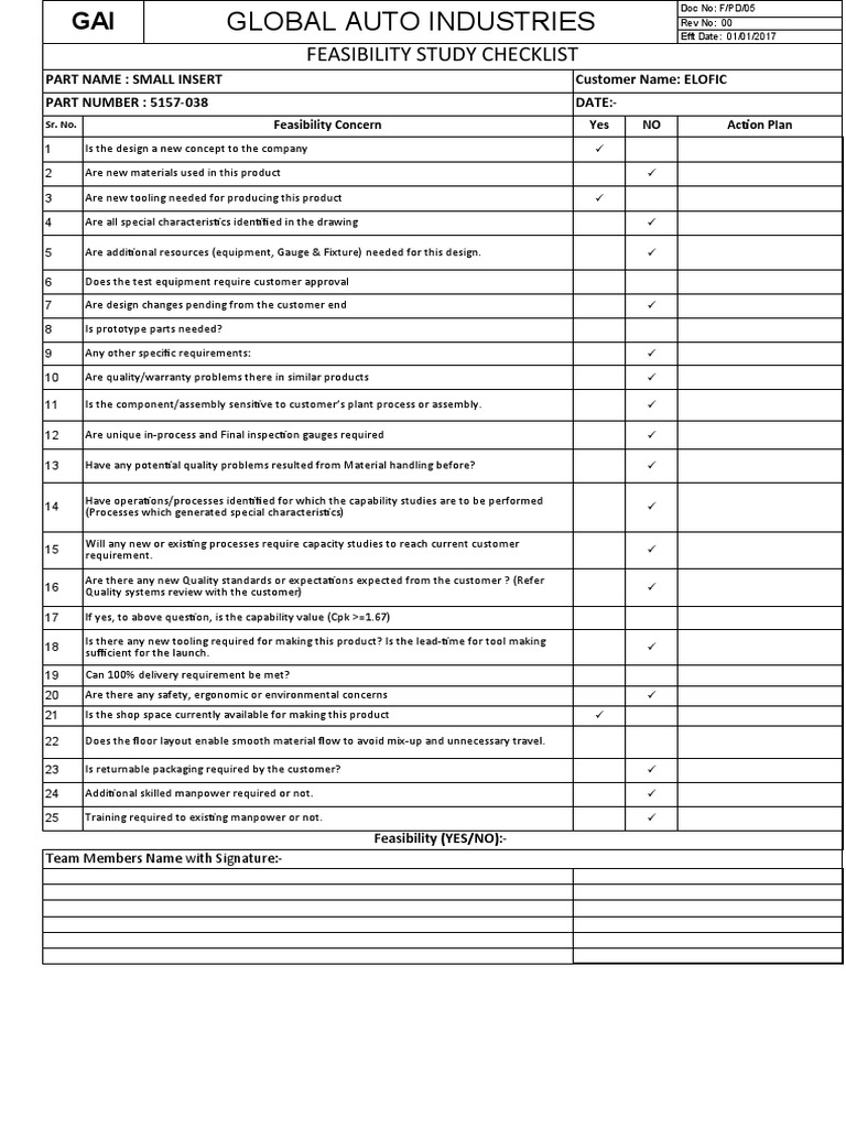 F-PD-05 Feasibility Study | PDF | Business | Business Process