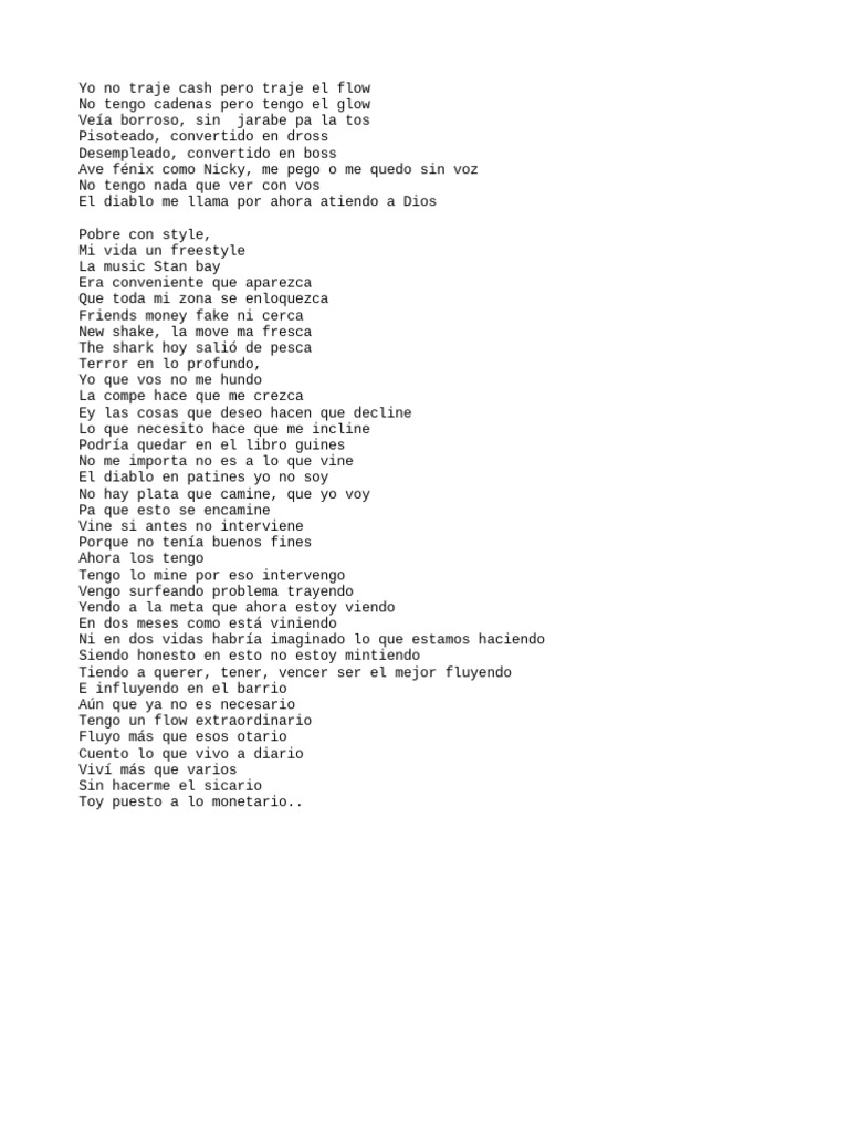 Letra Cancion | PDF