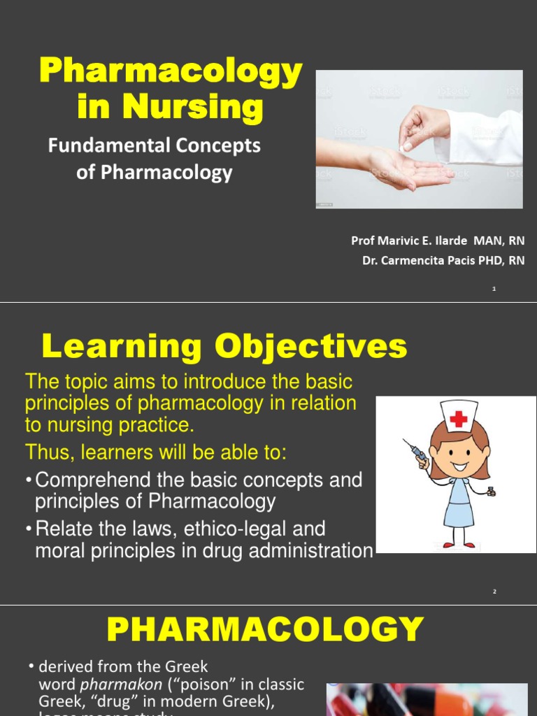 Pharmacology Fundamental Concepts | PDF | Pharmacology | Pharmacy