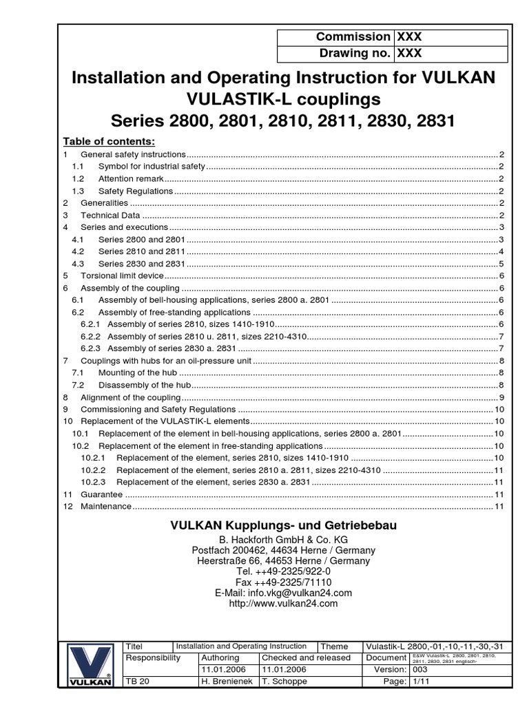 12) Vulkan Vulastik-L 2800, 2801, 2810, 2811, 2830, 2831 en | PDF ...