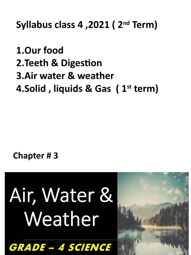 Air, Water & Weather Class 4 (Autosaved) | PDF | Social Science ...