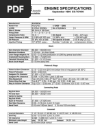 Toyota 1HD-T Engine Specifications | PDF | Piston | Vehicle Parts