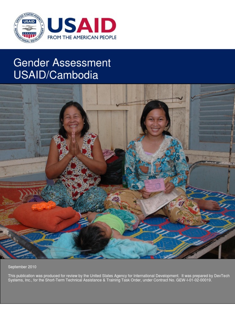 USAID Gender Assessment Cambodia | PDF | Gender Role | United States ...